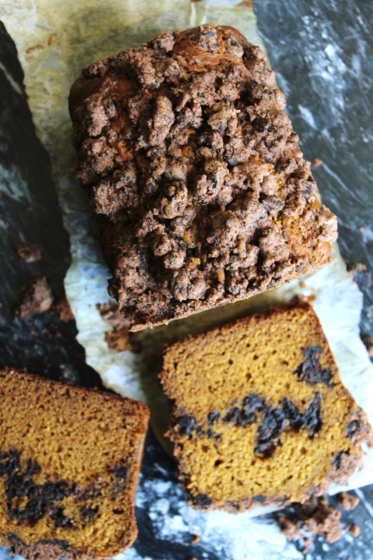 Pumpkin Bread with Oreo Streusel – the hungry crumb